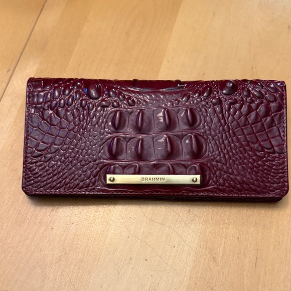 Brahmin | Bags | Brahmin Deep Red Crocembossed Wallet Nwot | Poshmark